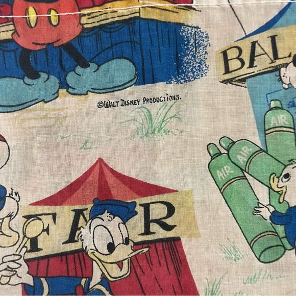 Vintage | Other | Vintage Walt Disney Curtain Panel Fabric Mickey ...